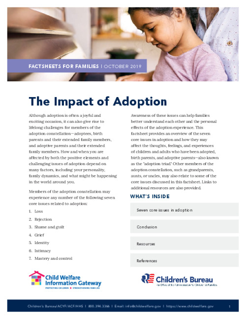The Impact of Adoption | Child Welfare Information Gateway